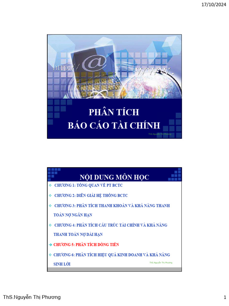 Buoi 8 - Chuong 5 Phan tich dong tien 2 | PDF