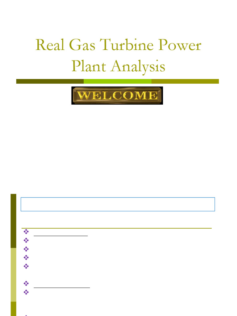PPE=Real Gas Turbine | PDF | Gases | Turbine