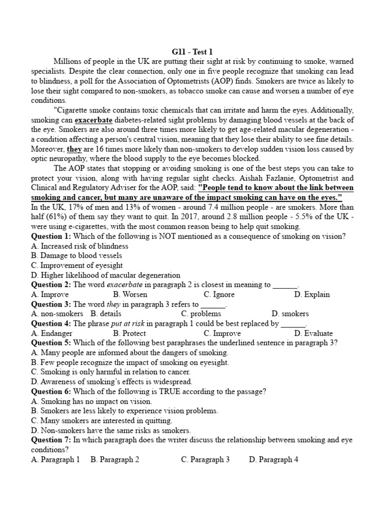 Smoking's Impact on Eye Health | PDF | Climate Change | Energy Development