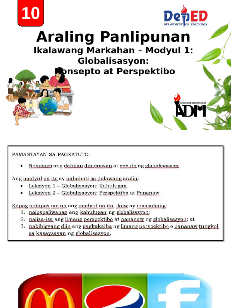 2nd Quarter Modyul 1 AP 10 | PDF