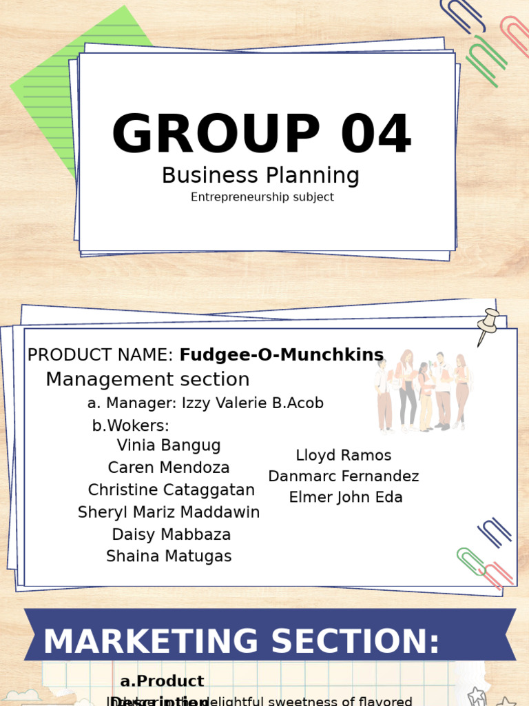 Fudgee O Munchkins - Group 04 - (BP) | PDF