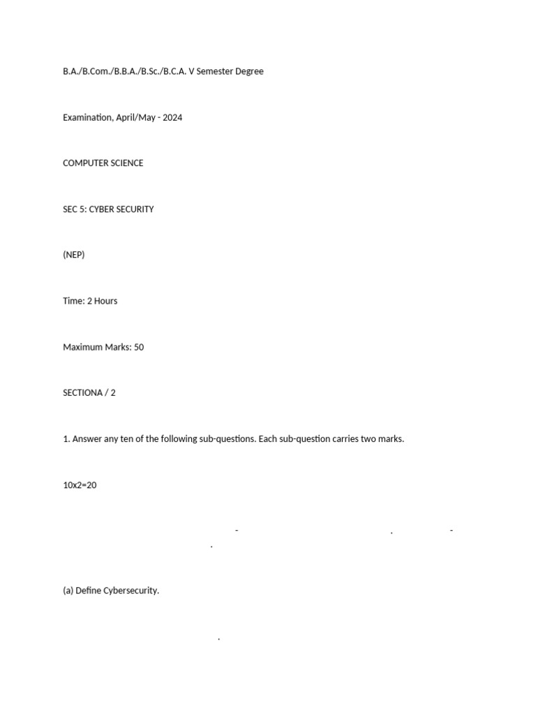 Cybersecurity | PDF