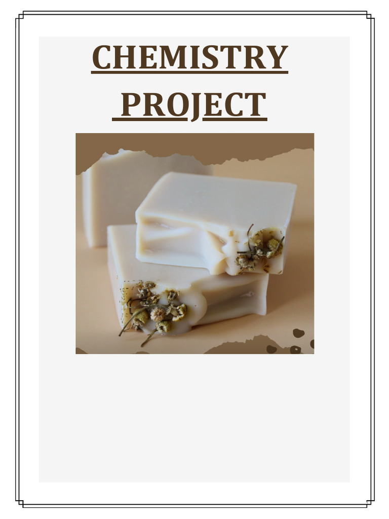 Chemistry Project.pdf | PDF | Soap | Chemical Substances