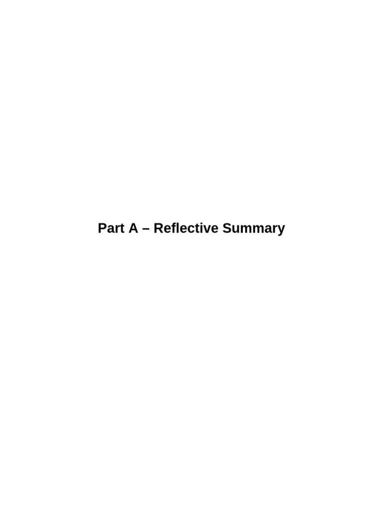 Reflective Summary Academic Performance | PDF | Knowledge | Goal