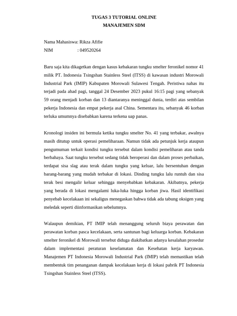 Tugas 3 Manajemen SDM | PDF