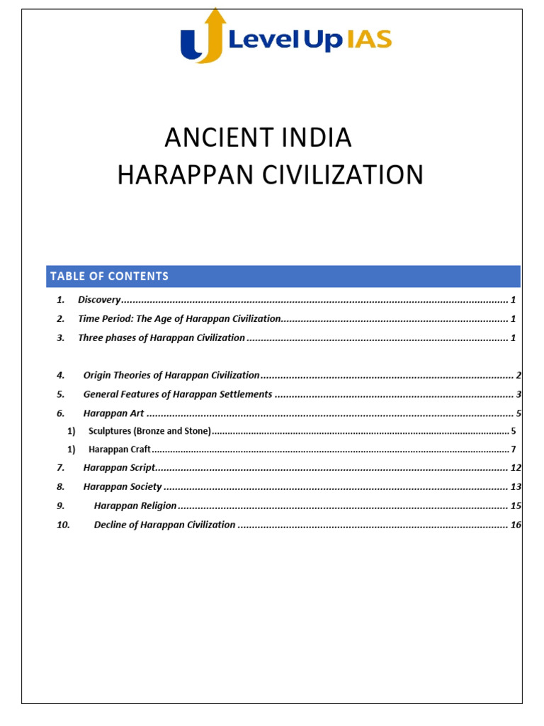 Harappan Civilization Overview | PDF | Pottery