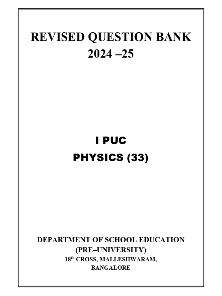 I Puc Physics Qb-24!25!2 | PDF | Force | Acceleration