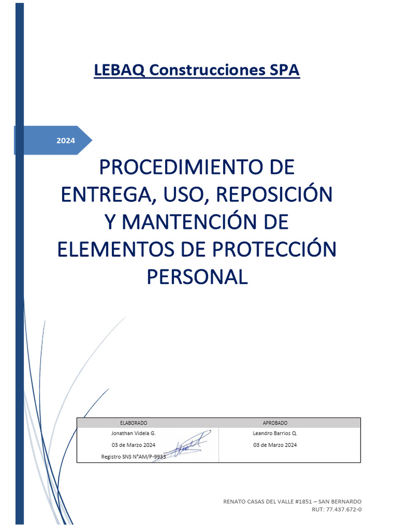 PTS Entrega, Uso y Reposición de Epp | PDF | Soldadura | Construcción