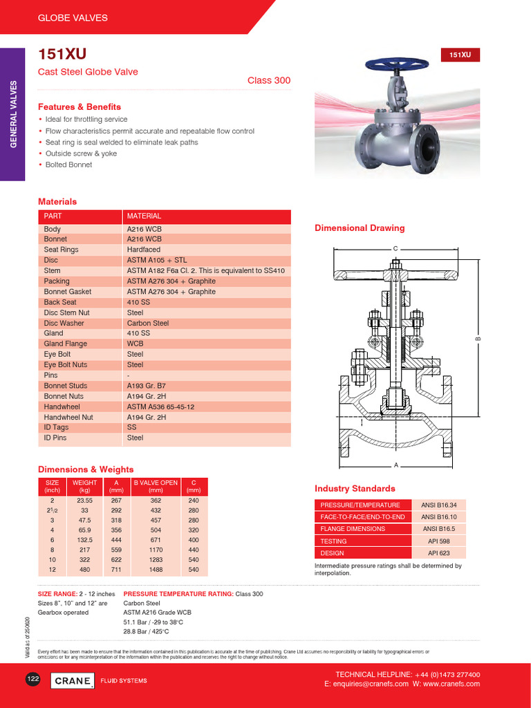 151XU-Globe-CraneFS-DS-1021-p122 (2) | PDF | Valve | Mechanical Engineering