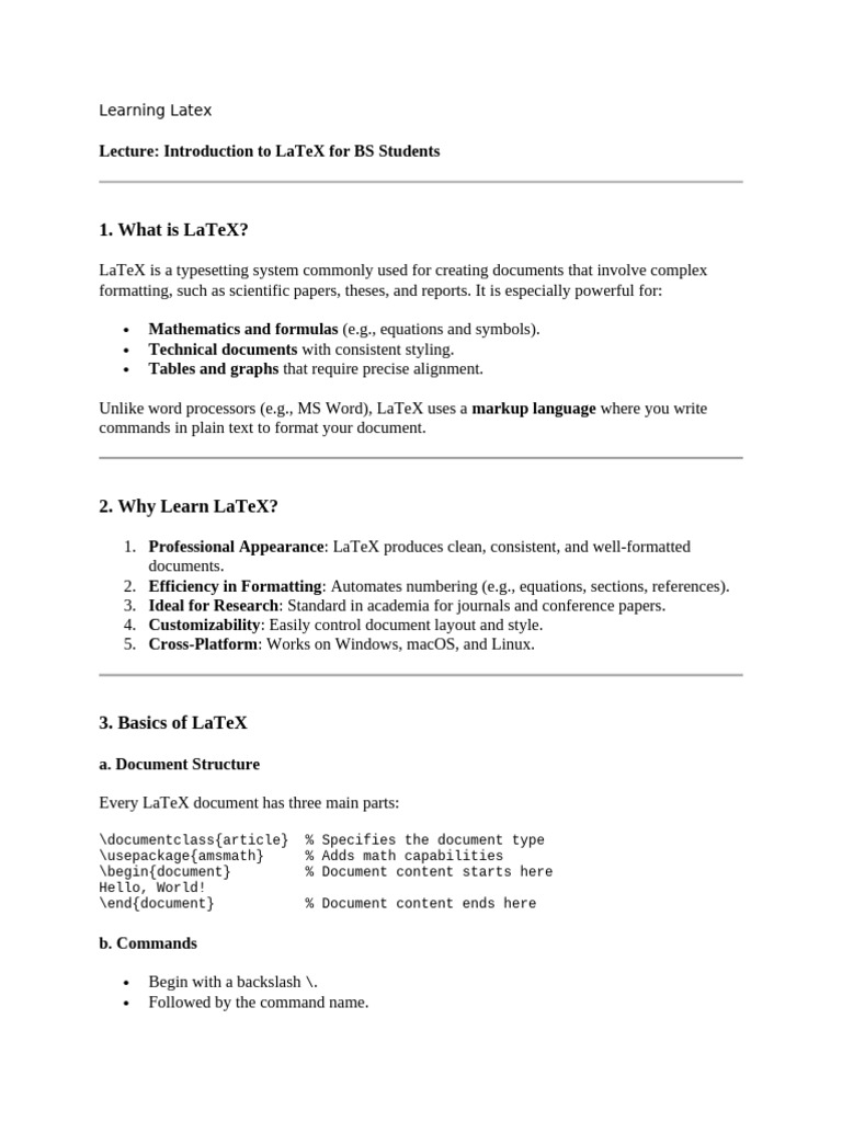 Learning Latex-Introduction | PDF | Text | Computing