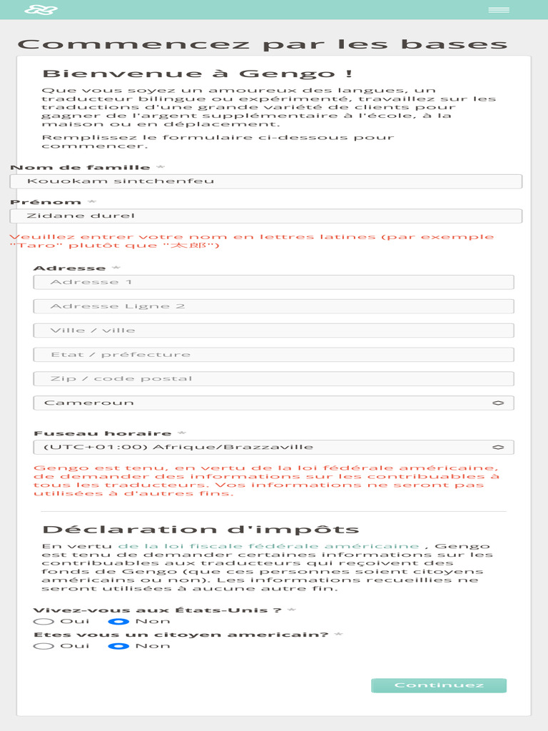 Informations de Base Gengo | PDF