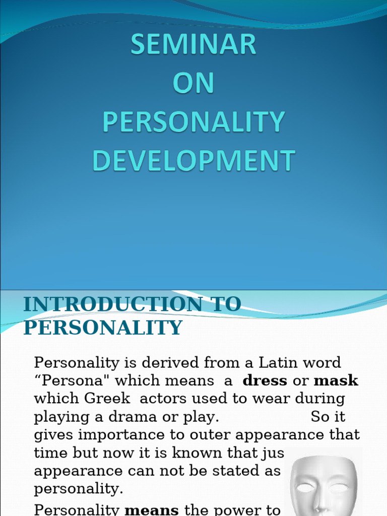 personalitydevelopment | PDF | Id | Personality Disorder