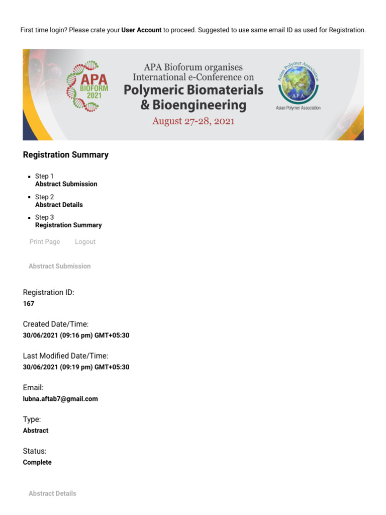 APA Bioforum 2021 Abstract | PDF