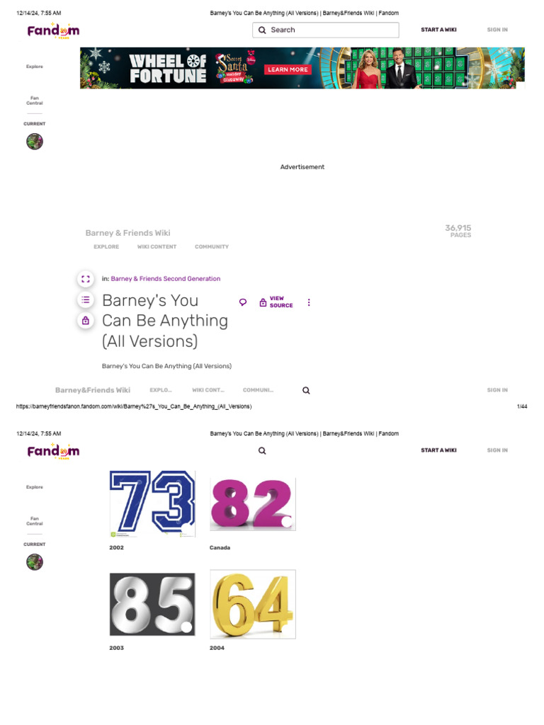 Barney's You Can Be Anything (All Versions) - Barney&Friends Wiki ...