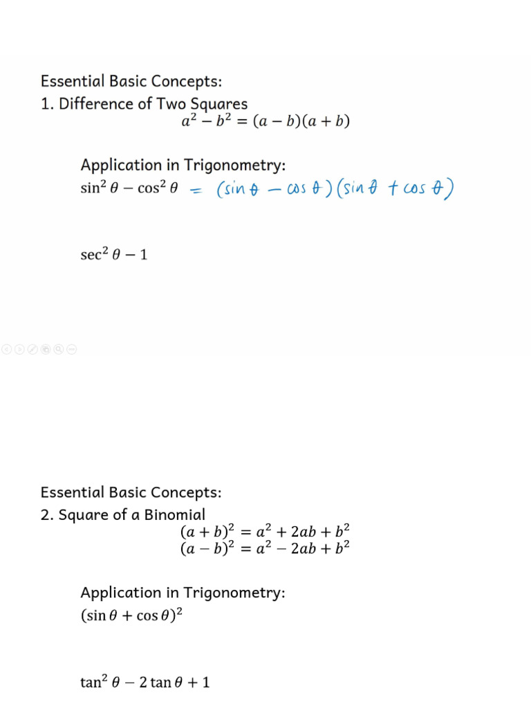 Pre Cal Trigonometric Identities 3 Pdf Trigonometry Circle