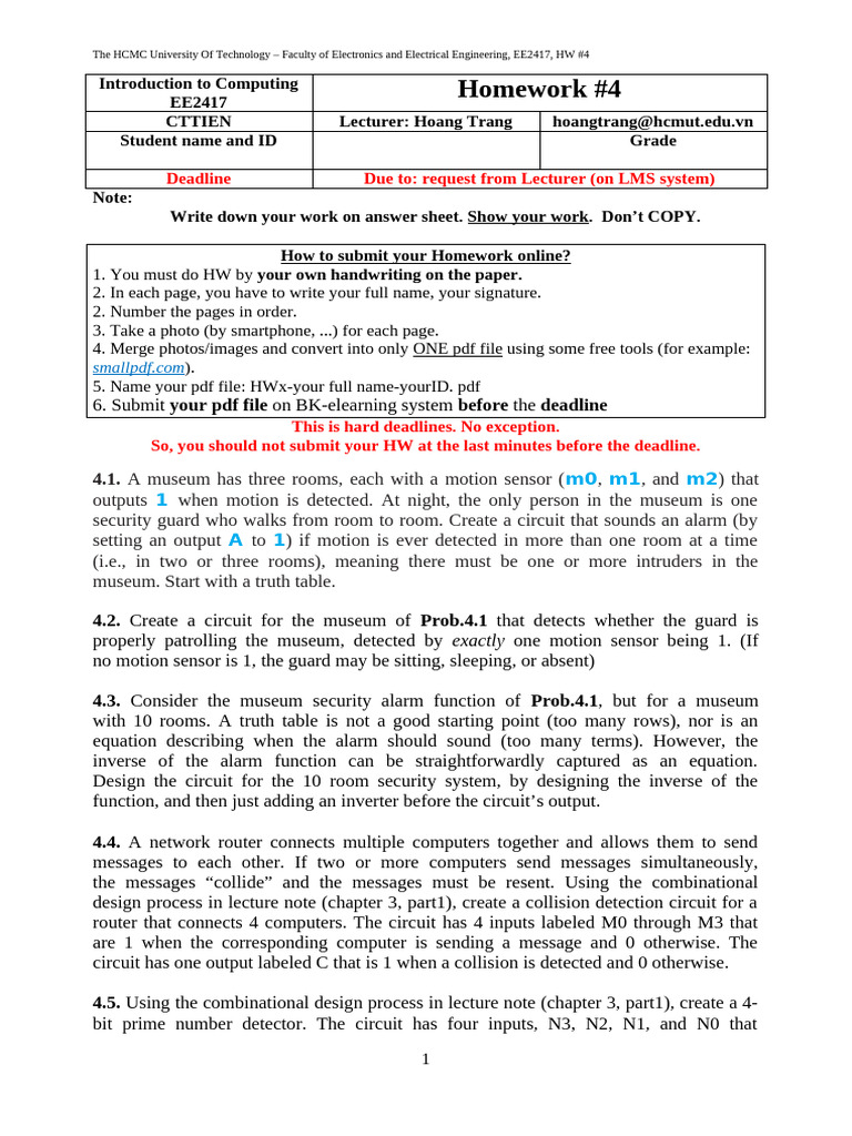 EE2417-Intro To computing-S1-24-25-HW4 | PDF | Computer Engineering