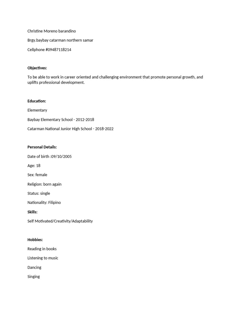 Christine Resume | PDF