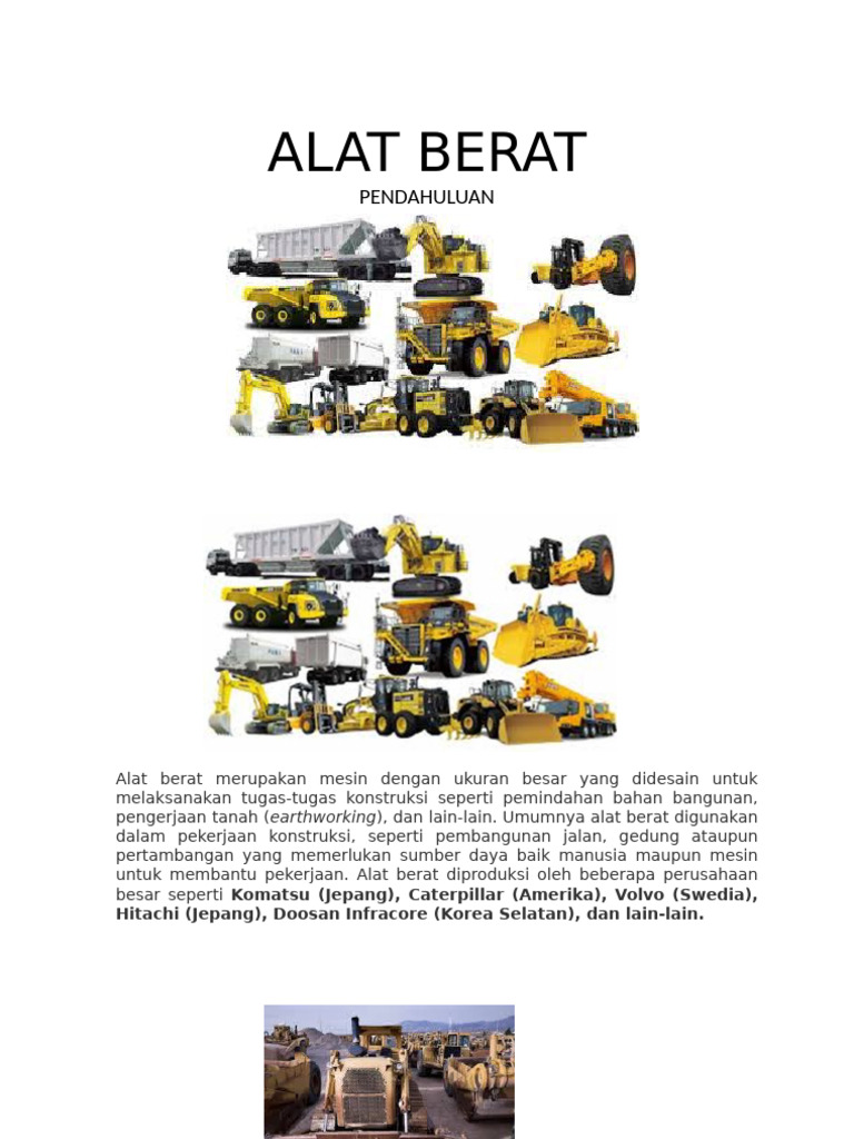 Kontruksi Alat Berat | PDF