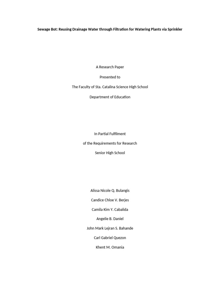 Table-5-Robotics | PDF | Water | Reclaimed Water