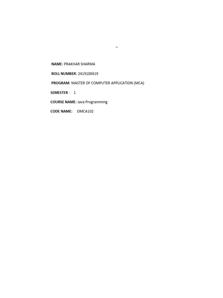 Assignment Set java | PDF | Java (Programming Language) | Method ... Assignment Set java | PDF | Java (Programming Language) | Method ...