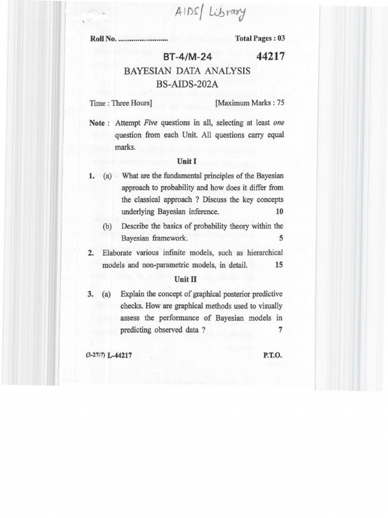 Aids Pyqs and Dsa For Engineers 2nd Year | PDF | Apache Hadoop | Bayesian Inference