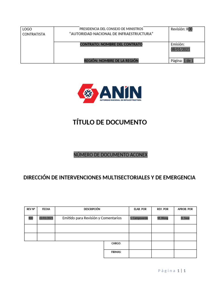 Plantilla Contratistas 2024 Anin | PDF