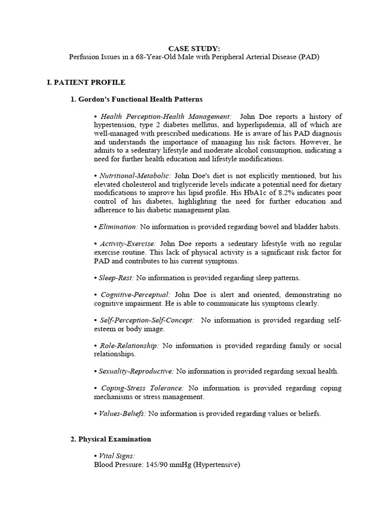 Nursing Case Study | PDF | Hypertension | Diabetes