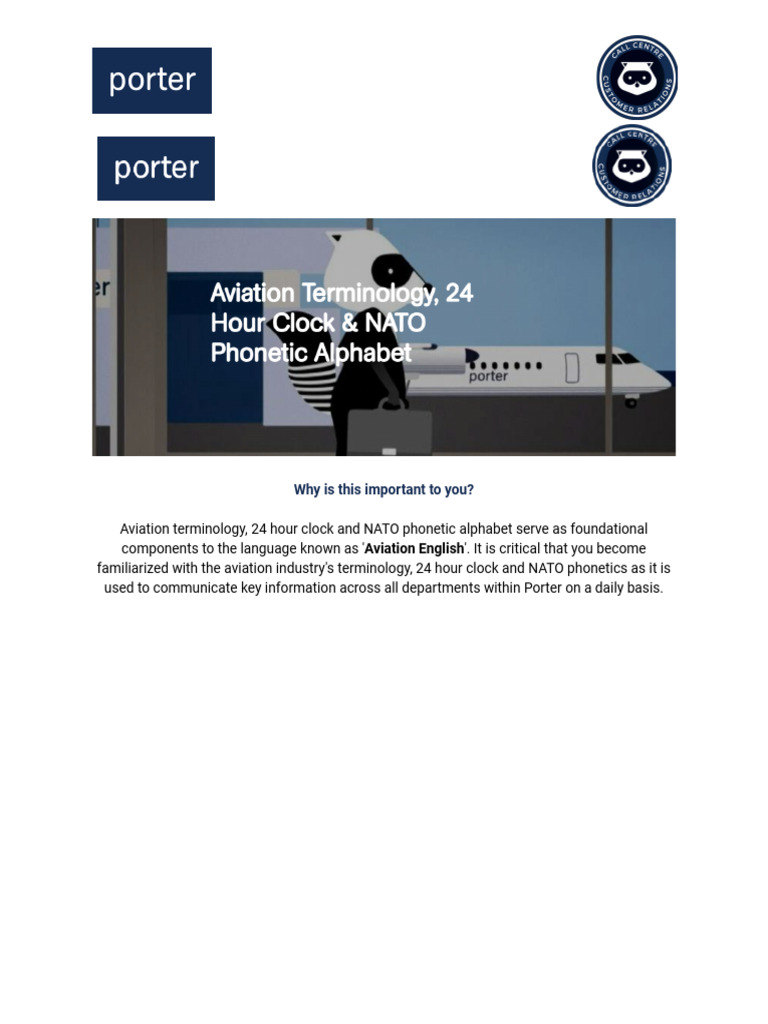 Job Aid - Aviation Terms, 24HR Clock, NATO Alphabet | PDF | Greenwich ...