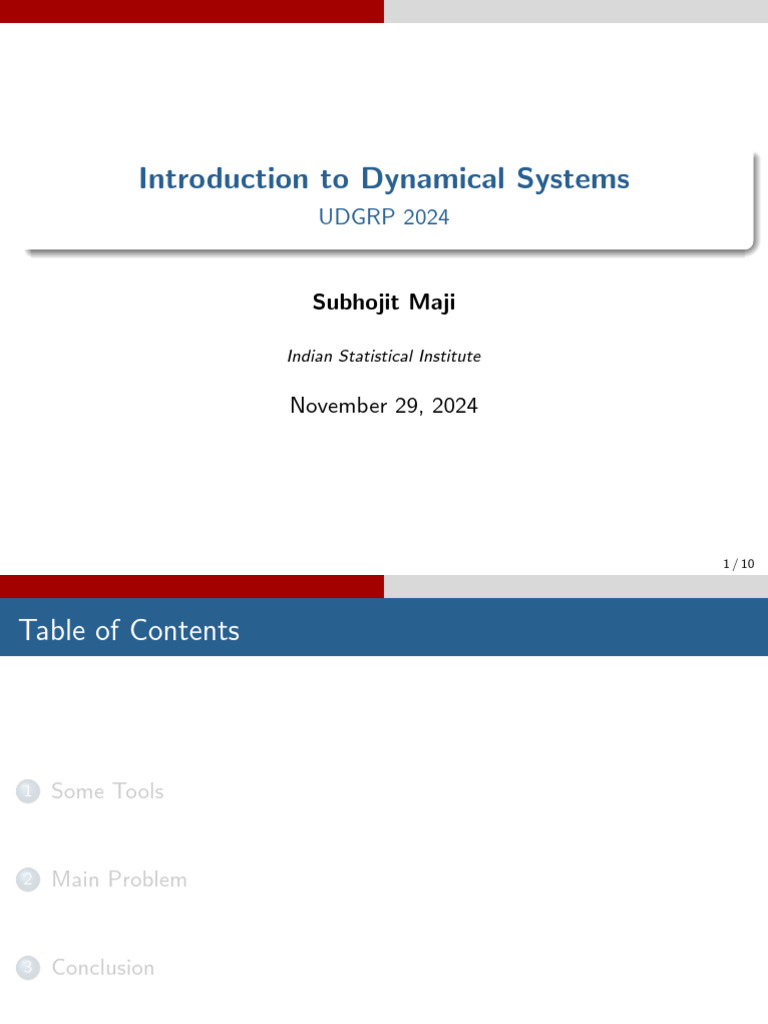 Dynamical Systems UDGRP2k24 | PDF | Eigenvalues And Eigenvectors | Matrix (Mathematics)