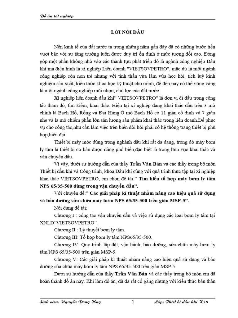 (123doc) - Tim-Hieu-To-Hop-May-Bom-Ly-Tam-Nps-65-35-500-Dung-Trong-Van-Chuyen-Dau | PDF