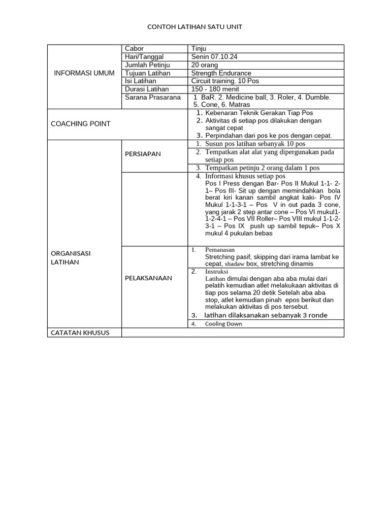 Contoh3 Latihan 1 Unit | PDF