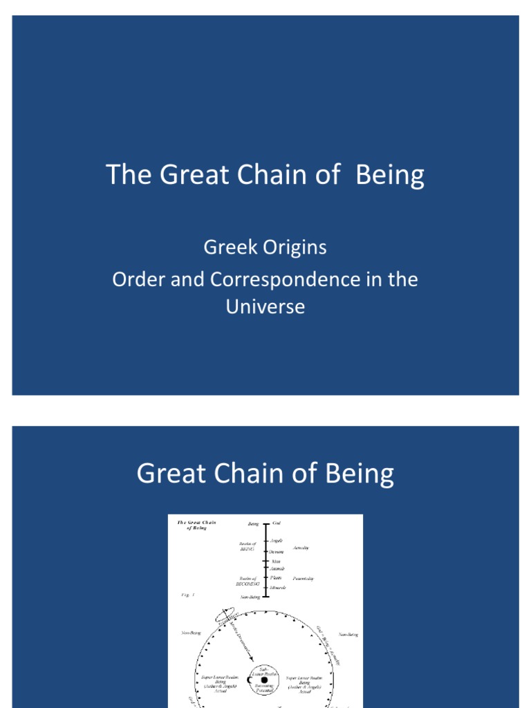 The Great Chain of Being | PDF