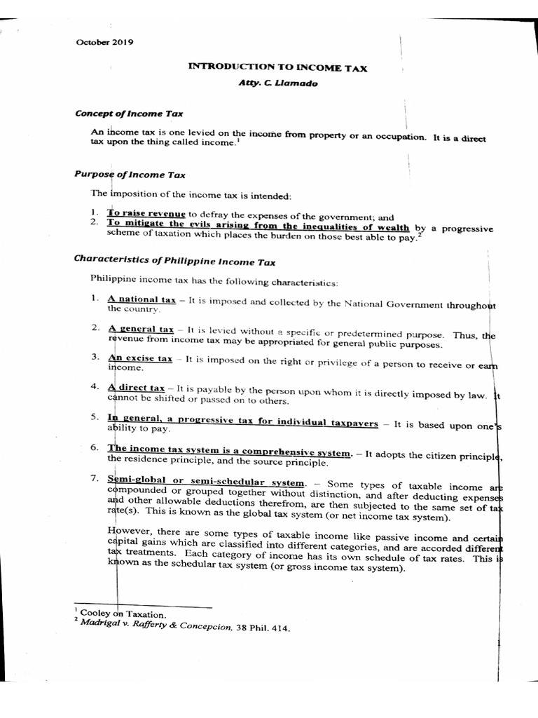 TAX - Introduction to Income Tax | PDF TAX - Introduction to Income Tax | PDF