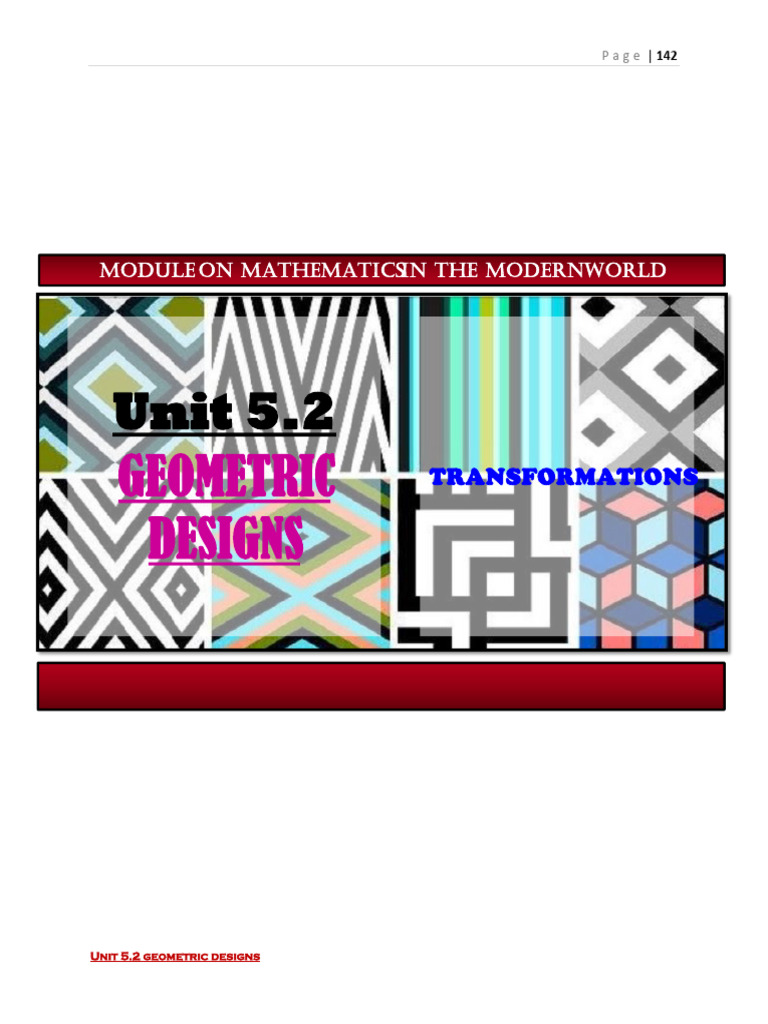 MMW 5.2 Geometric Designs Transformations | PDF | Shape | Geometry