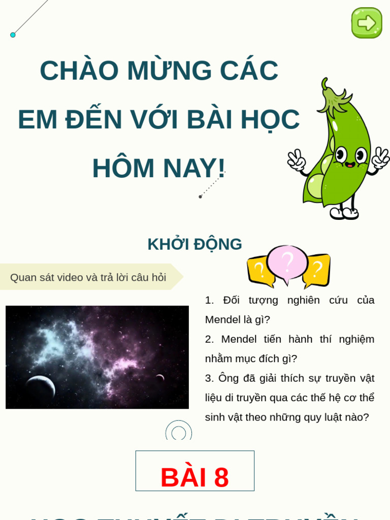 b8 Hoc Thuyet Di Truyen Mendel | PDF