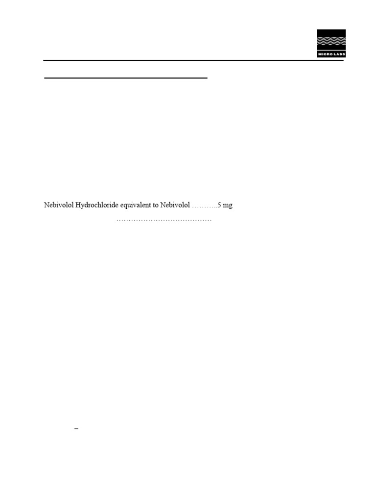 NEBILONG H Nebivolol 5mg and Hydrochlorothiazide 12.5mg Tablets SMPC ...
