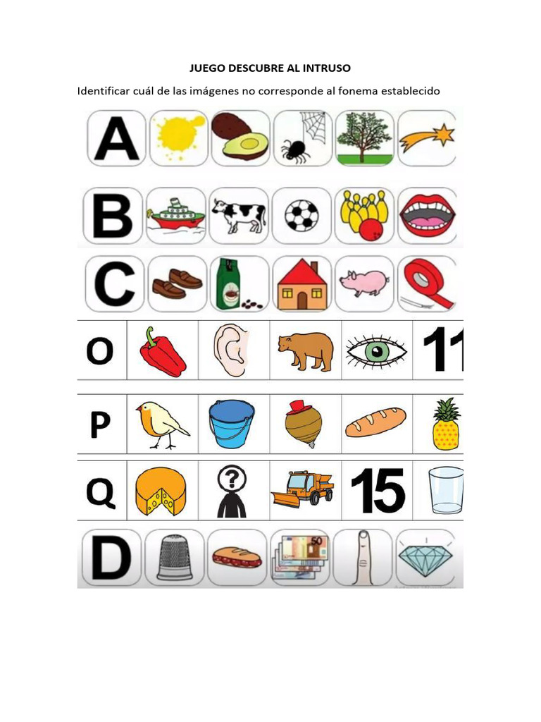 Encuentra El Intruso | PDF