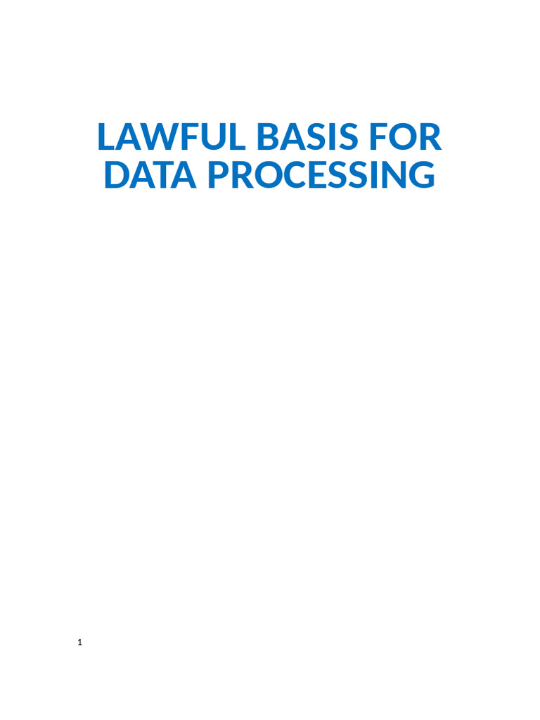 13_Lawful_Basis_for_Processing_document | PDF | Justice | Crime & Violence