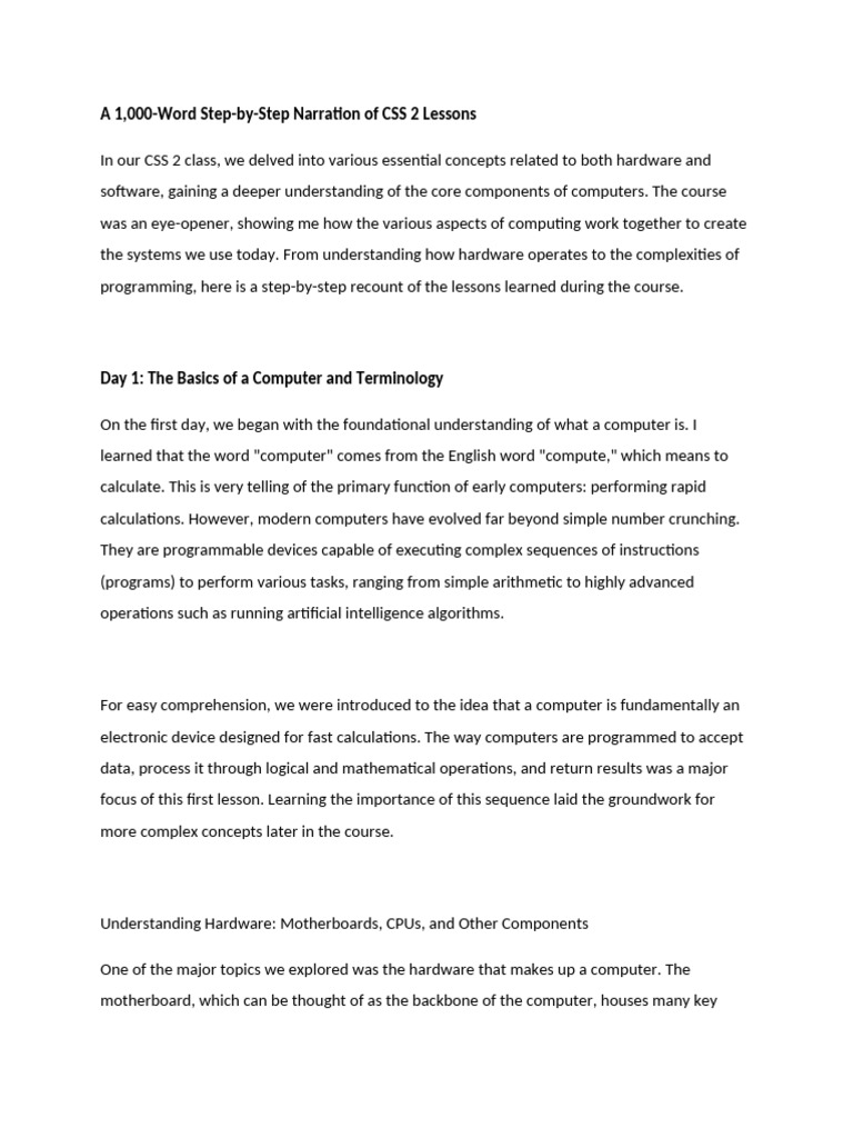 1000 Words | PDF | Computer Data Storage | Central Processing Unit