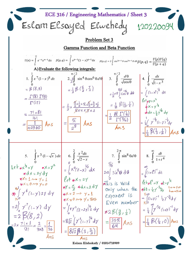 ECE 316 - Problem Set 3 Solution - Eslam Elshokafy - 120220094 | PDF