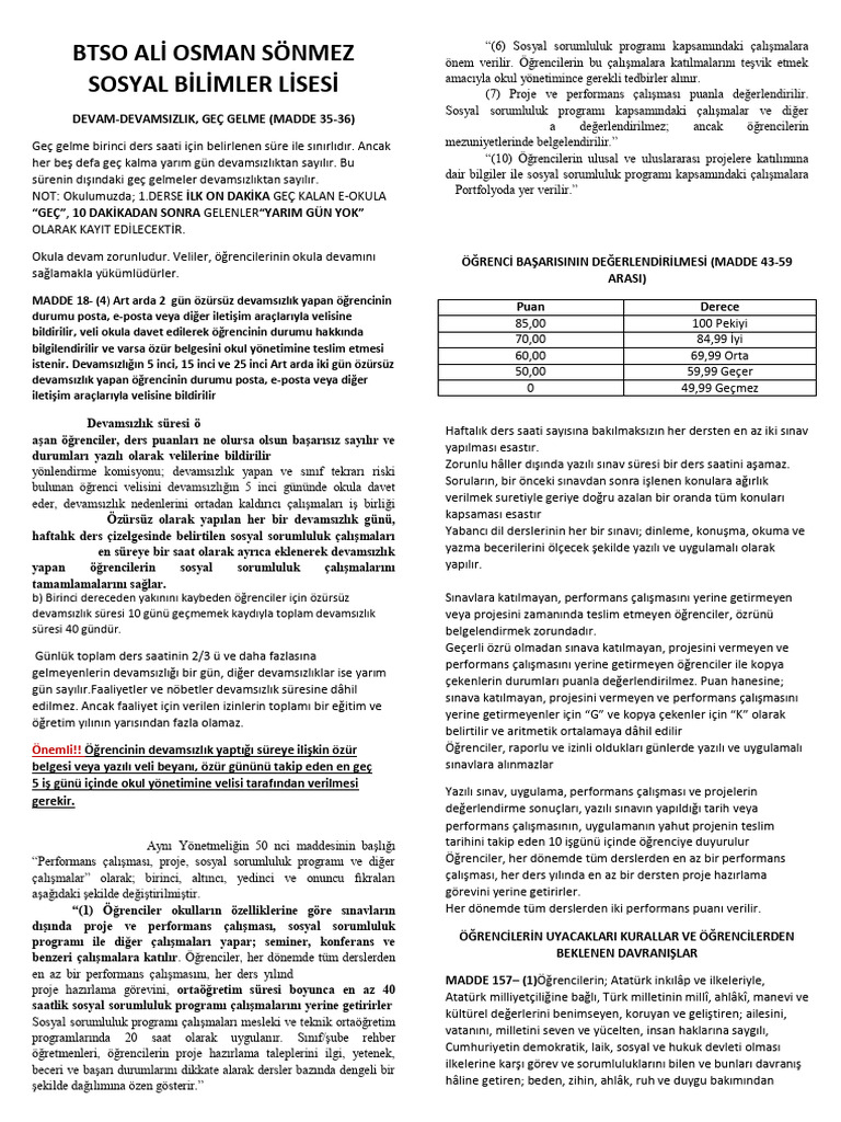 VELİ BİLGİLENDİRME (5) | PDF