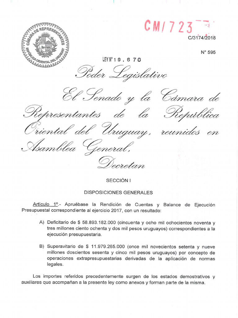 Ley 19670 | PDF | Biodiversidad | Documento de identidad