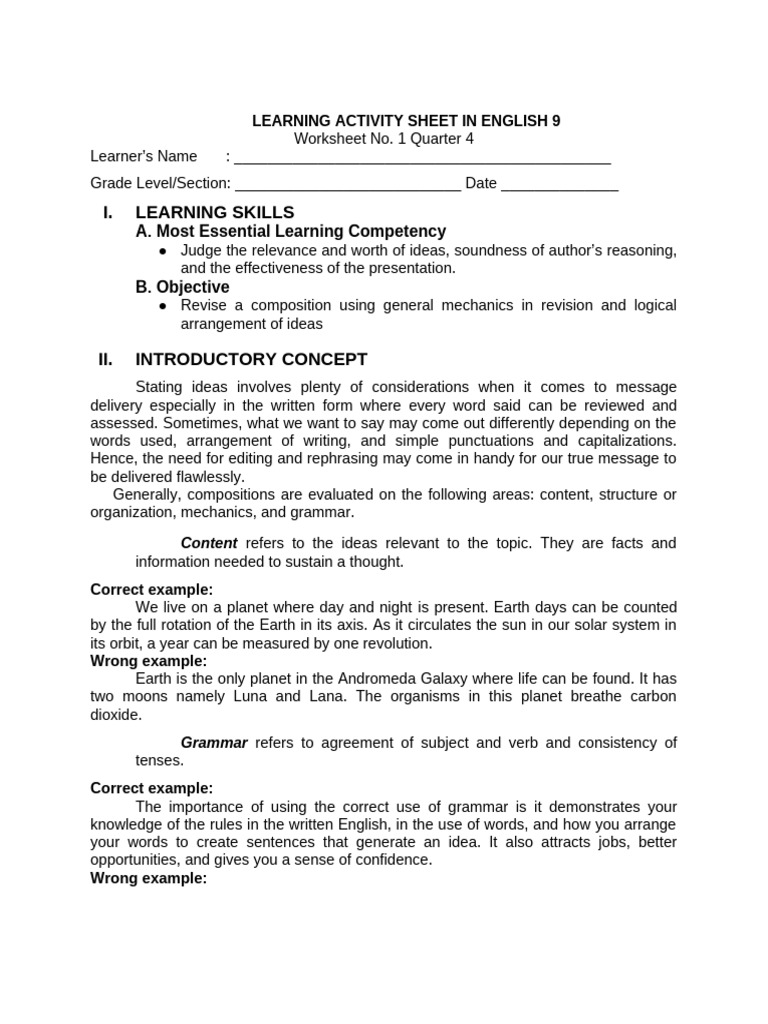 G9-LAS-1 | PDF | English Language | Planets