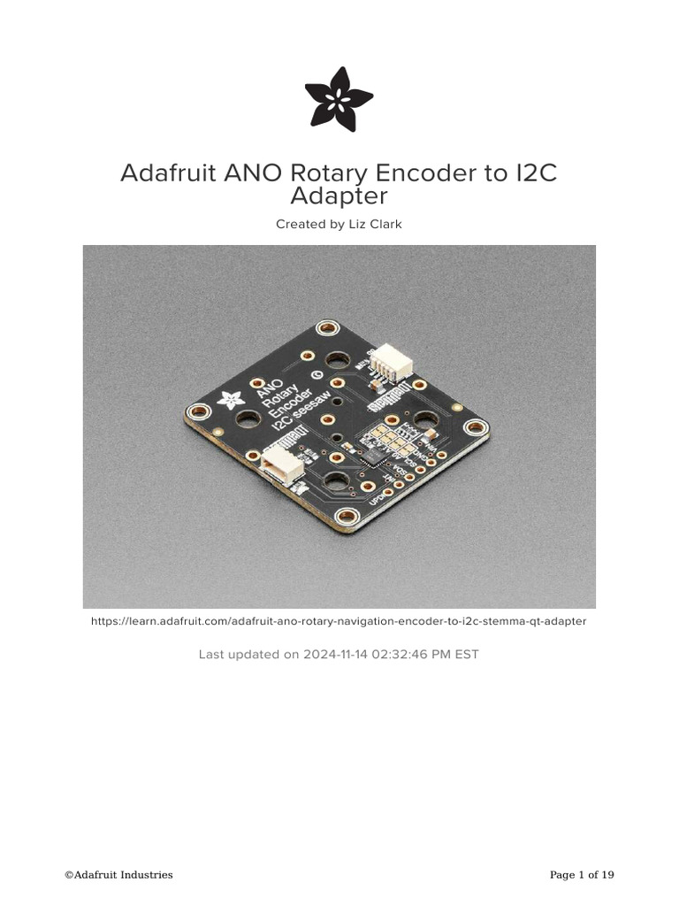 adafruit-ano-rotary-navigation-encoder-to-i2c-stemma-qt-adapter | PDF ...