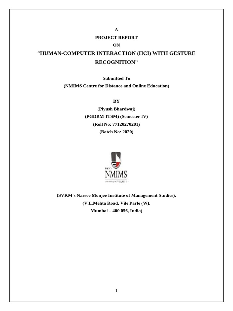 Human Computer Interaction Hci With Gesture Recognition Pdf Usability Human Computer