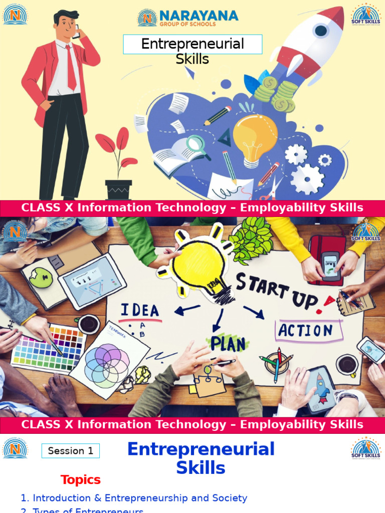 Class 10 Entrepreneurship Skills Overview | PDF | Entrepreneurship ...