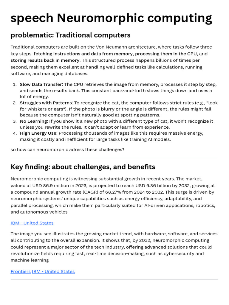 Speech Neuromorphic Computing | PDF | Computational Neuroscience ...