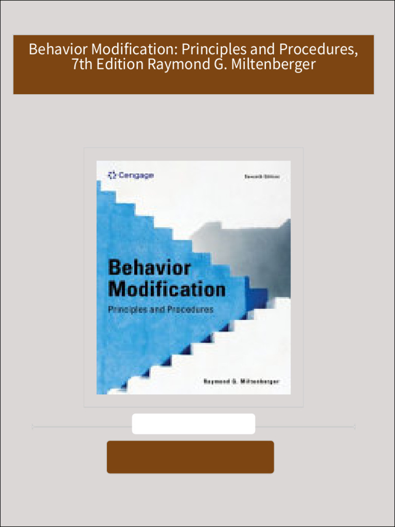 Download full Behavior Modification: Principles and Procedures, 7th ... Download full Behavior Modification: Principles and Procedures, 7th ...