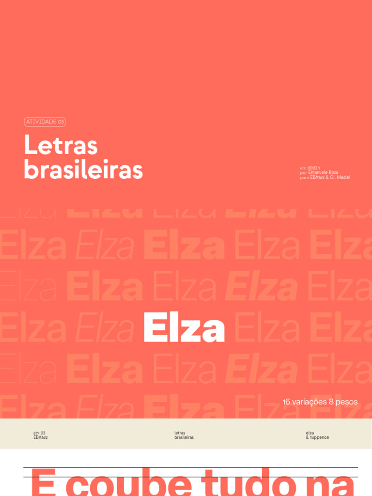 ATV - 03 - Letras Brasileiras | PDF | Tipografia | Texto