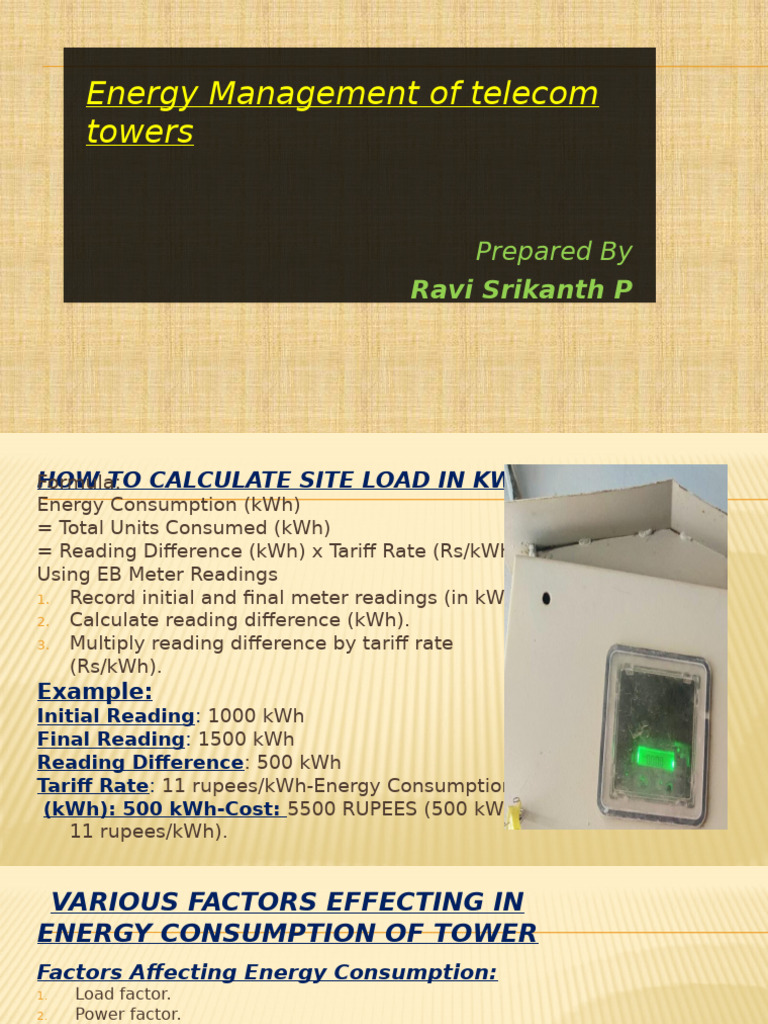 Telecom Tower Energy Management Guide | PDF | Capacitor | Ac Power